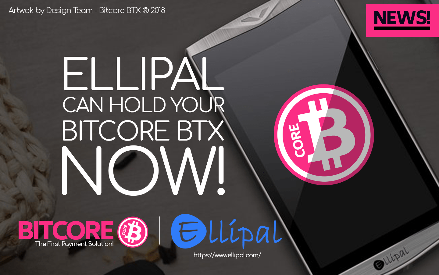 Ellipal mobile app and hardware wallet support Bitcore BTX | BitCore
