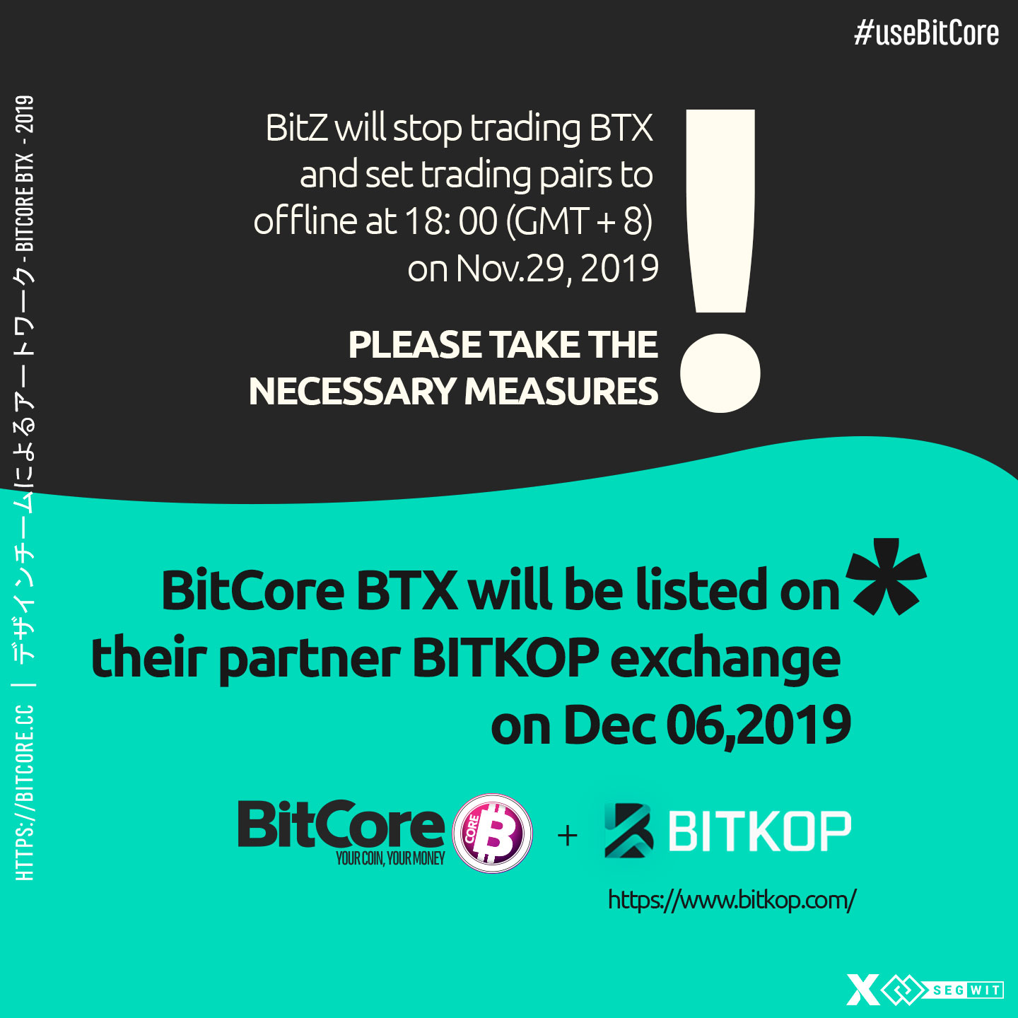 BitZ will stop trading BTX | BitCore BTX